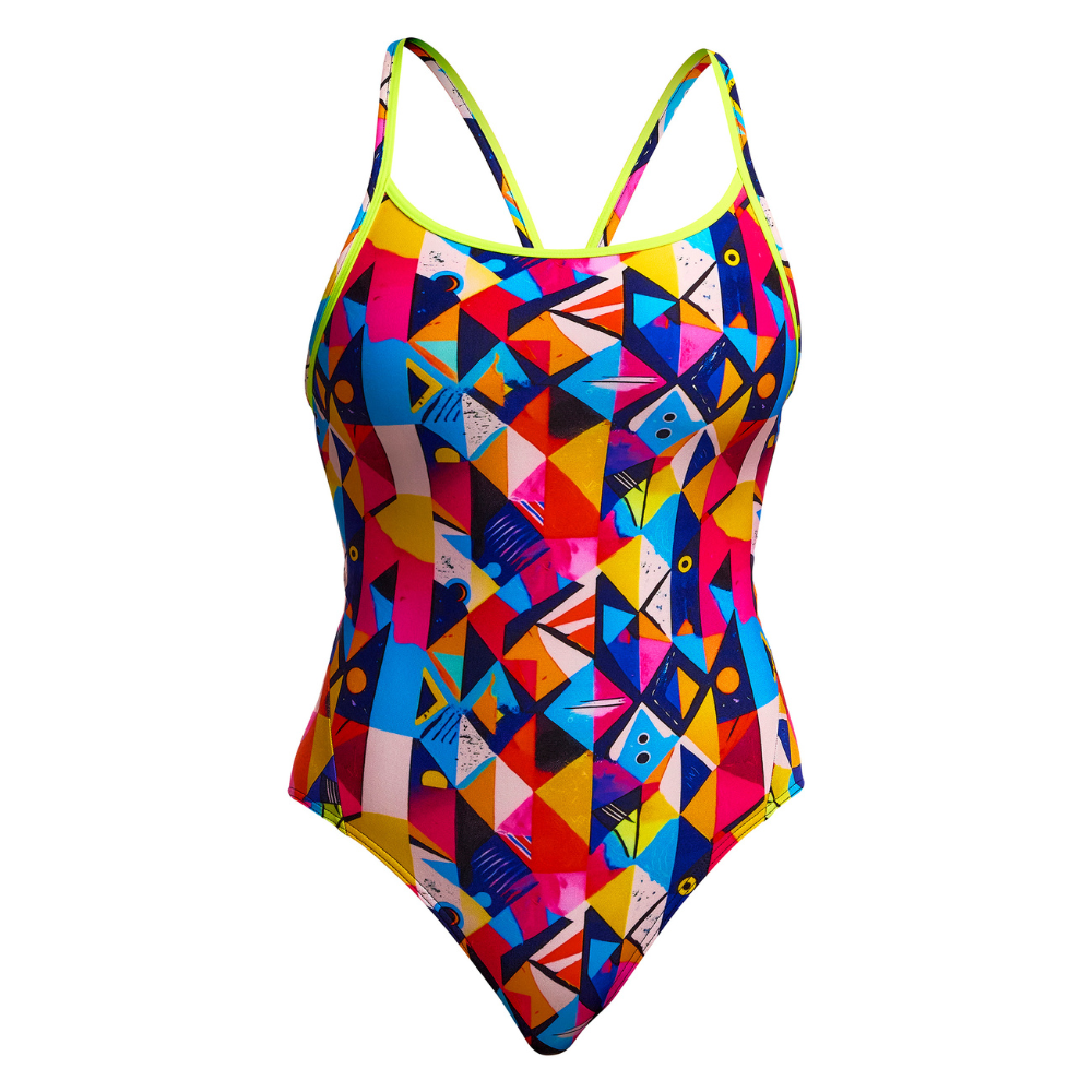 Funkita Girls Broken Blox ECO Diamond Back One Piece Swimwear - Area13 ...