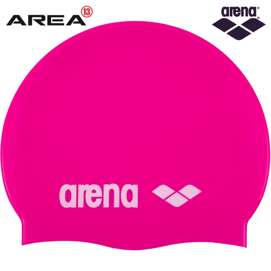 Arena Classic Silicone Swim Cap Bright Hot Pink, Swimming Cap, Silicone ...