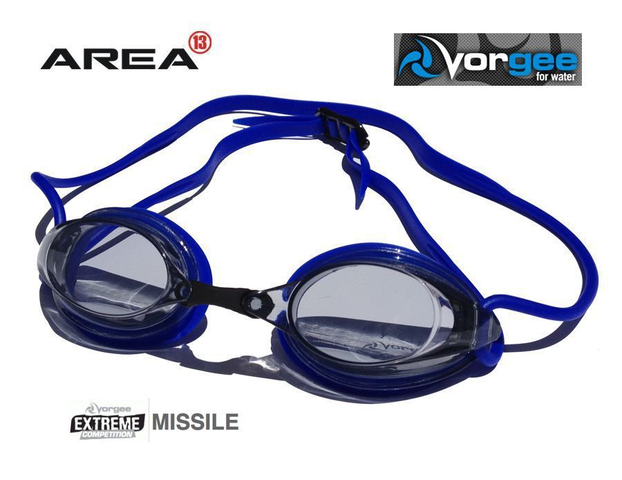 VORGEE MISSILE SWIMMING GOGGLES, SMOKED LENS, BLUE, SWIMMING GOGGLES
