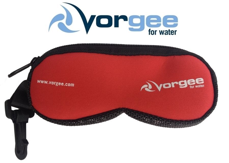 VORGEE GOGGLE POUCH RED, GOGGLE BAG, SWIMMING GOGGLES BAG